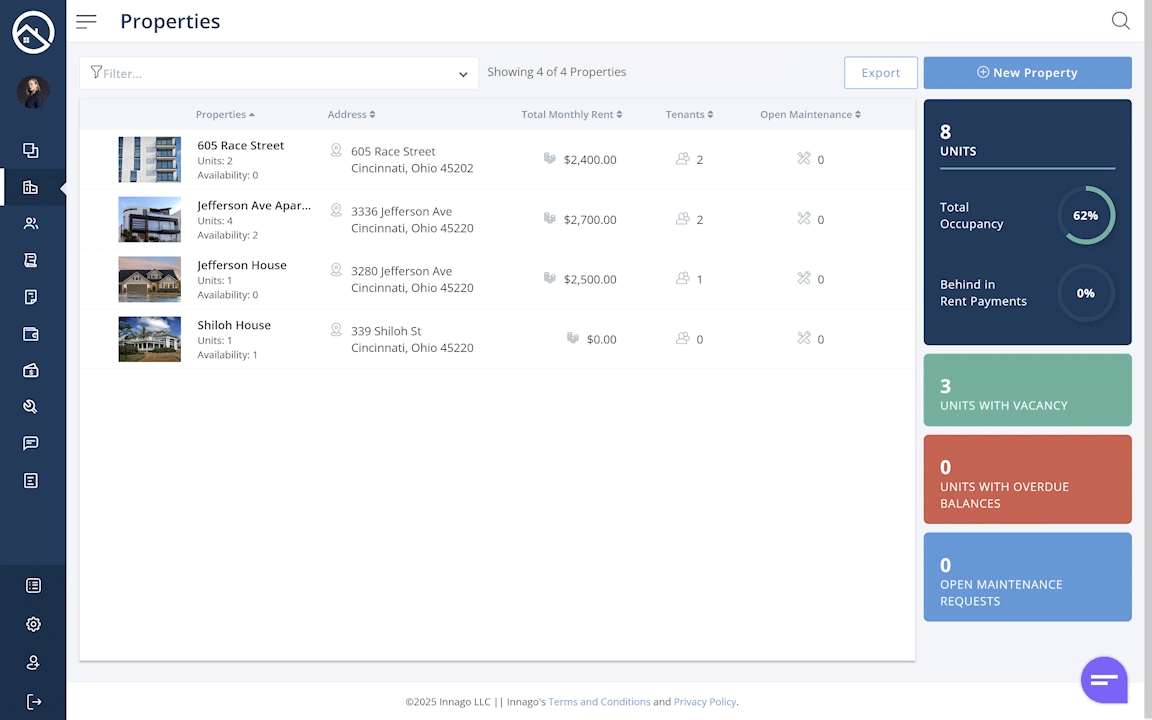 Innago Gives Properties Page a New Look - Innago